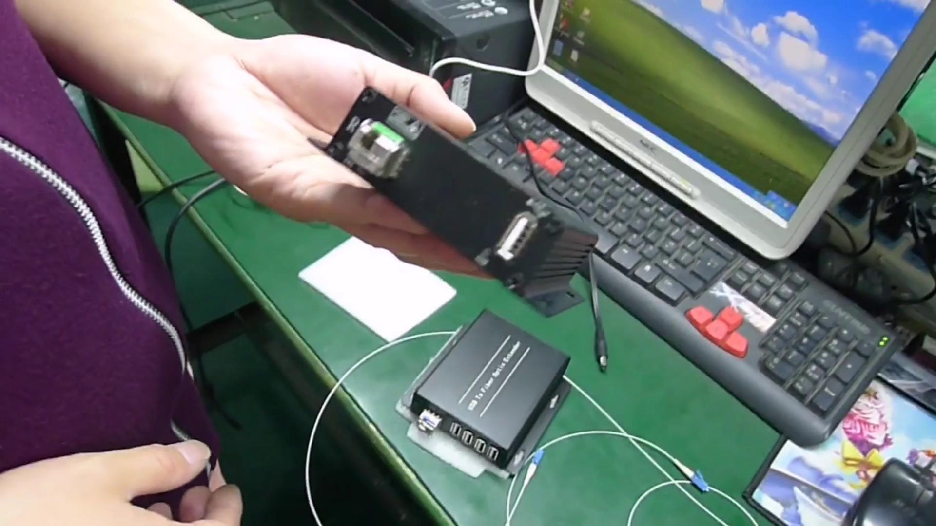 4 ports USB 2.0 hub fiber optical extender